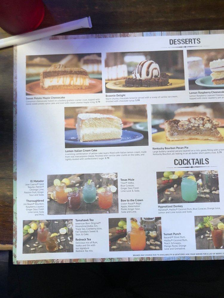 Menu at Santa Fe Cattle Co steakhouse, Enterprise
