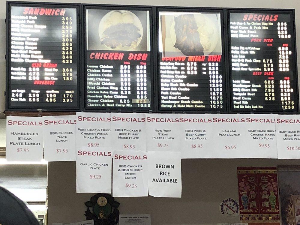 Menu at Stadium Giant Malts & Bar-B-Que, Honolulu