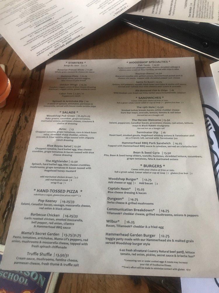 Menu at McMenamins Nui Nui pub & bar, Bothell
