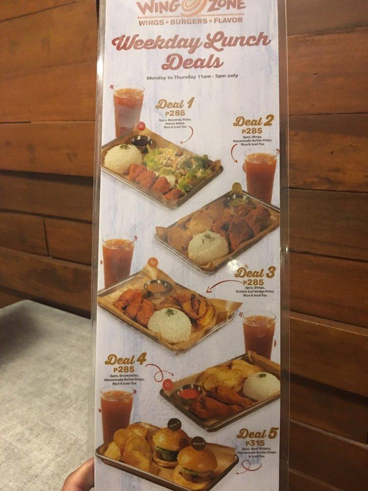 Menu at Wing Zone - SM City Clark restaurant, Angeles
