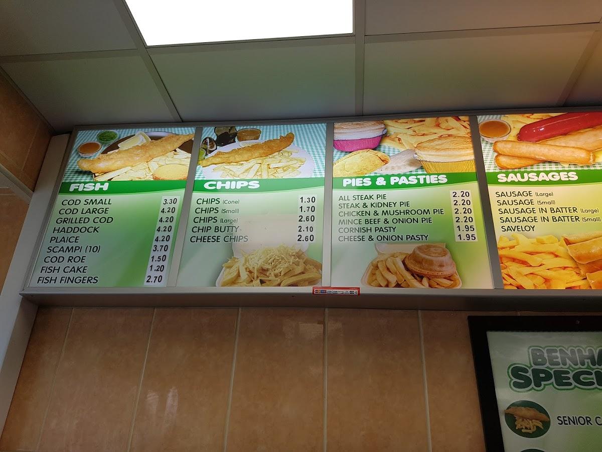 Menu at Benhall Fish Bar, Cheltenham