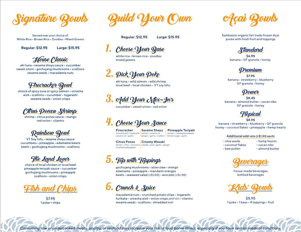 Menu at The Scale pub & bar, Williston
