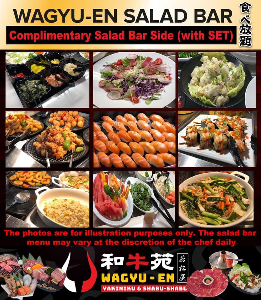 Menu at Wagyu-En Japanese Restaurant, Morley