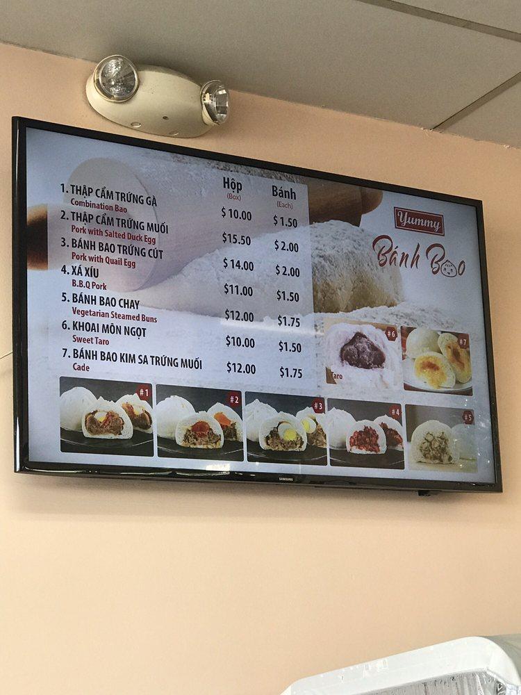 Menu at Yummy Bánh Bao restaurant, Westminster