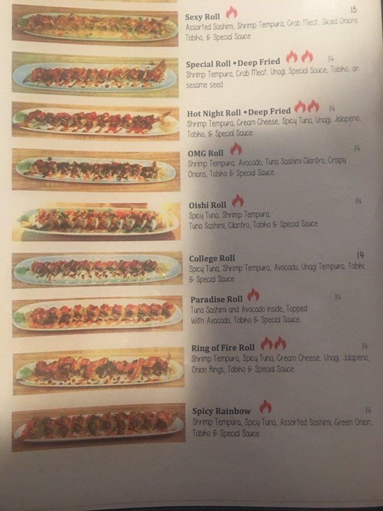 Menu at Sushi Hub restaurant, Stockton