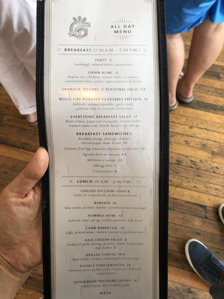 Menu at The Grange Community Kitchen restaurant, Hamburg