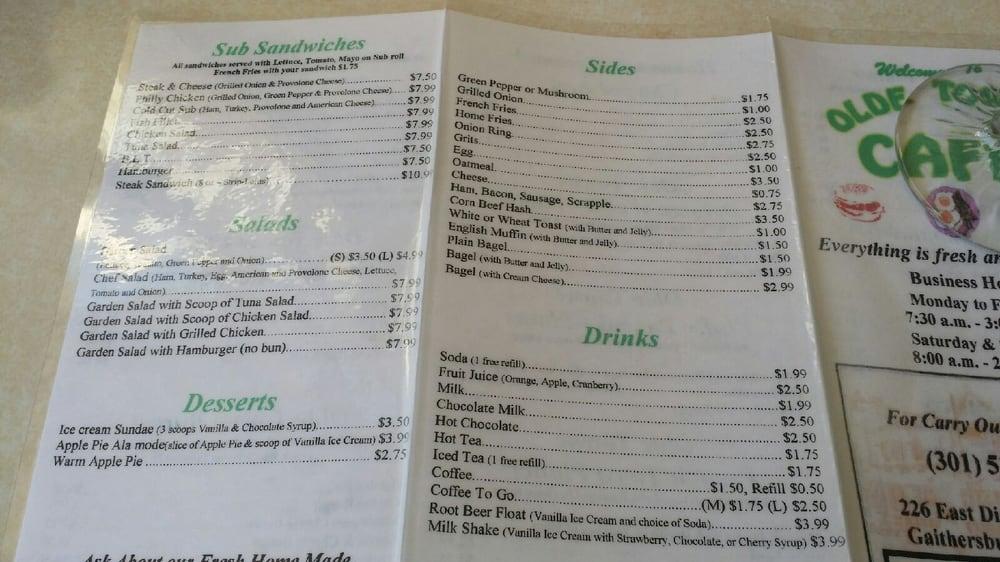 Menu at OTC Bar & Grille, Gaithersburg