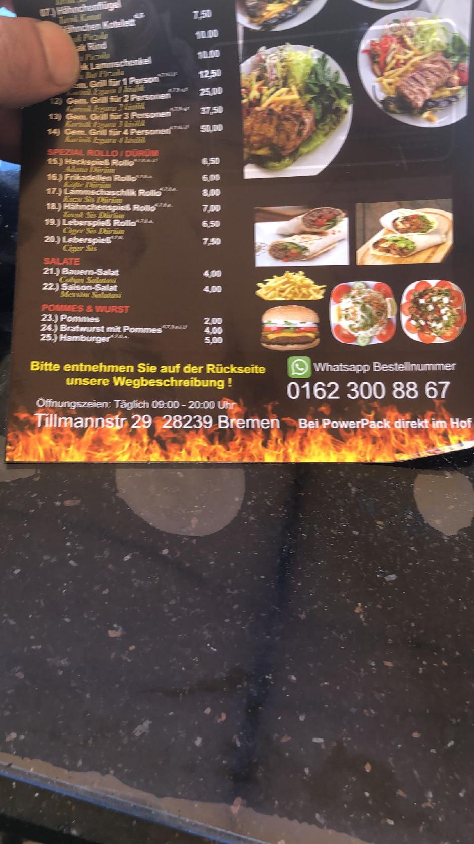 Carta del restaurante Köz kebaphaus, Bremen