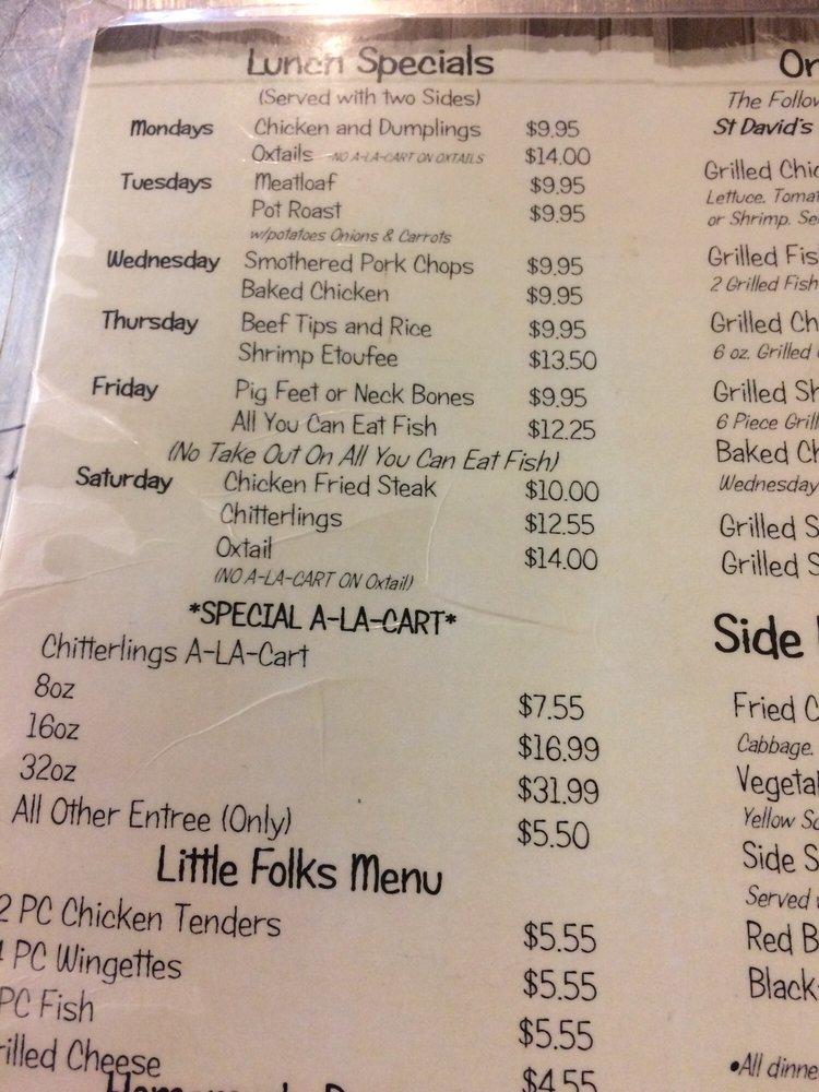 Menu at Country Boyz Fixins restaurant, Austin, E 12th St