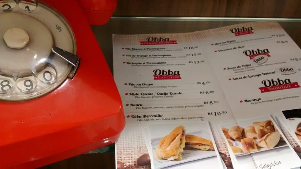 Menu at Obba Cafe E Frozen, Bauru