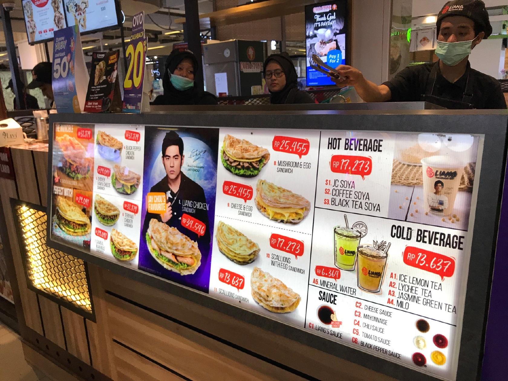 Menu at Liang Sandwich Bar, Bandung, Jl. Kebon Jati No.216