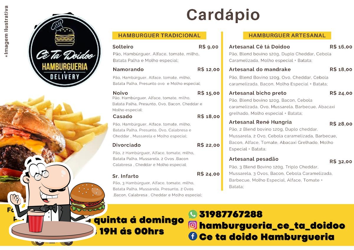 Cê ta doido Hamburgueria restaurante, Santa Luzia