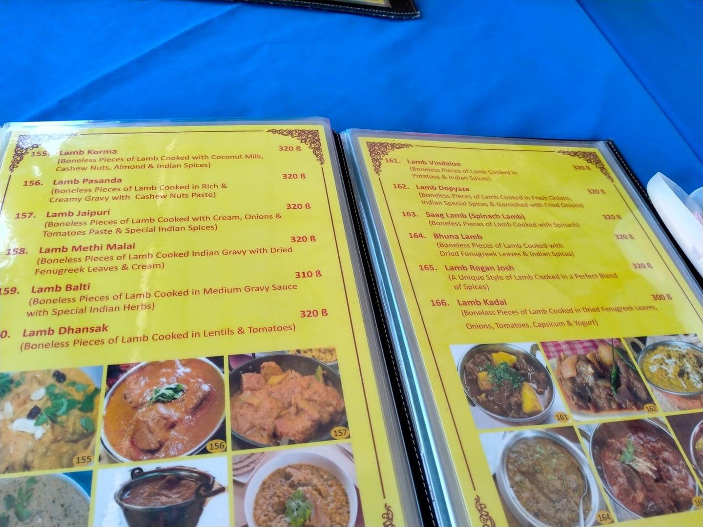 Carta del restaurante Curry Night 正宗印度餐廳, Wichit