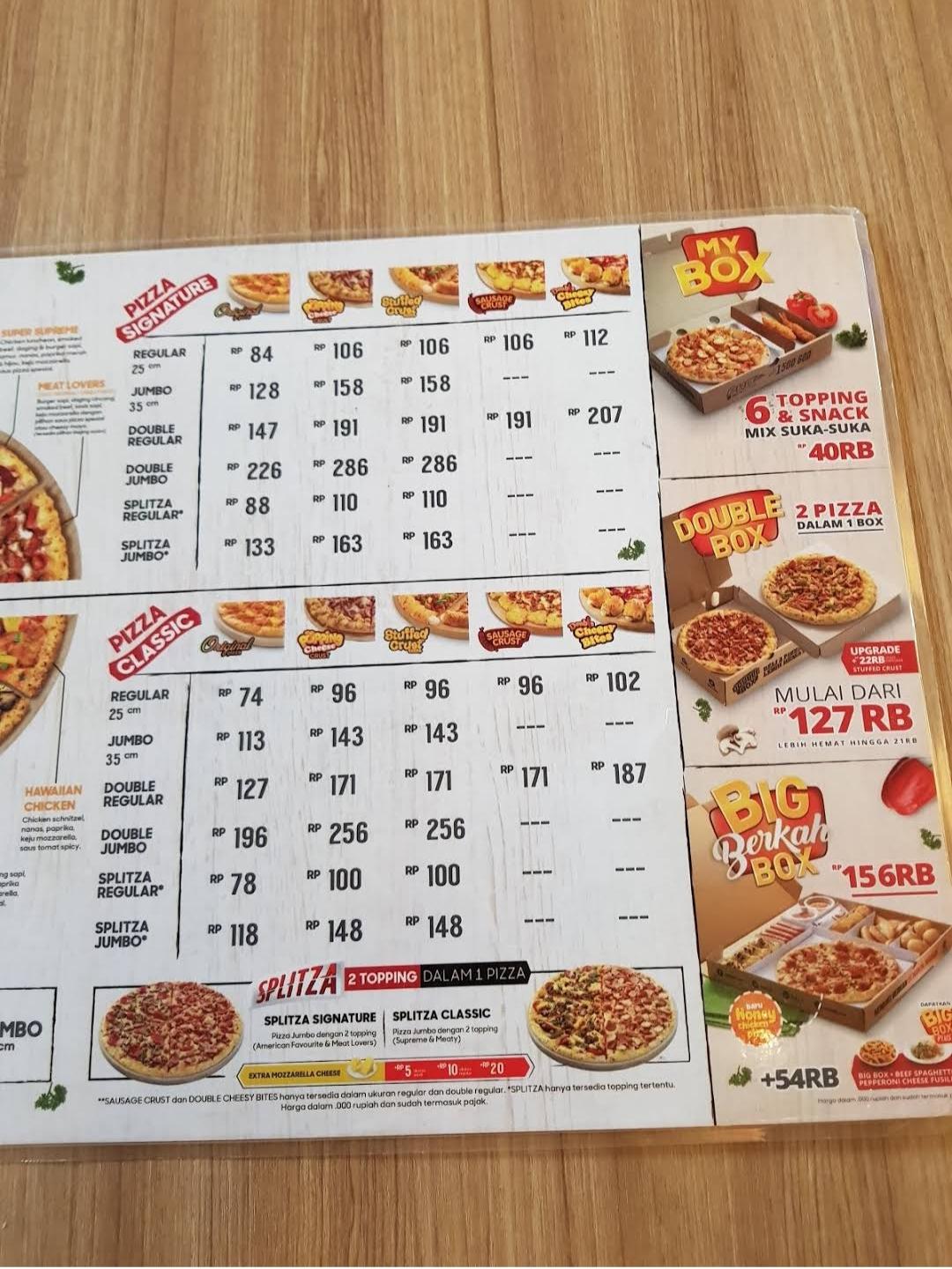 Carta de pizzería Pizza Hut Delivery - PHD Indonesia, Surakarta, Jl ...