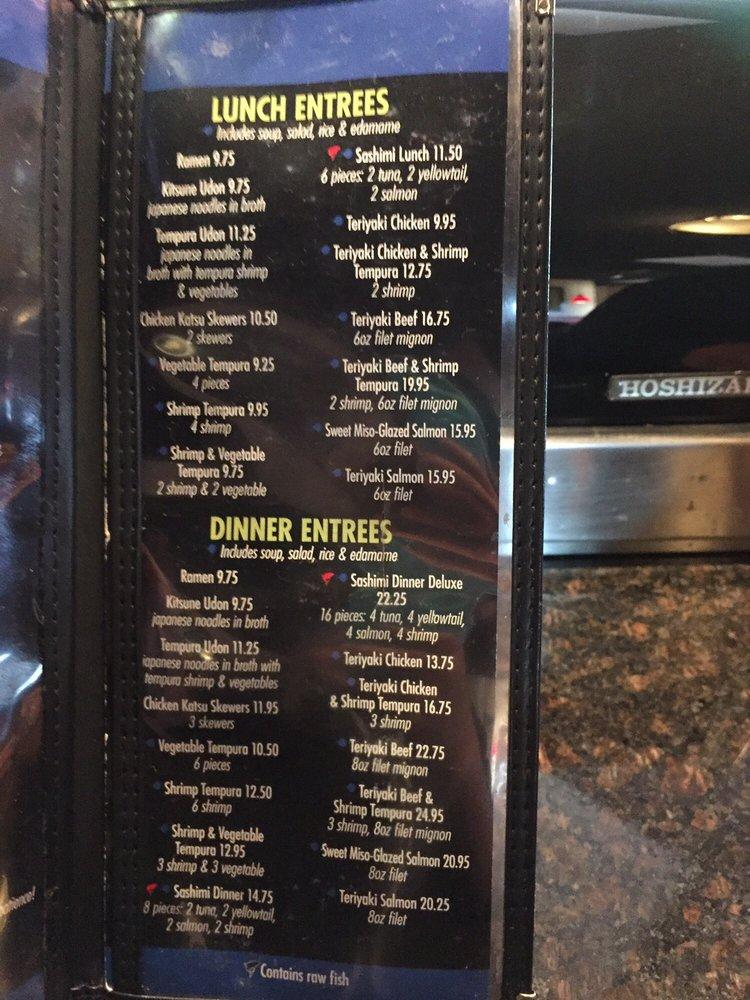 Menu at Sushi Pier Tahoe restaurant, Stateline