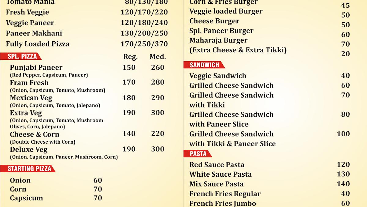 Menu at CFC (Crazy Food Cafe), Faridabad