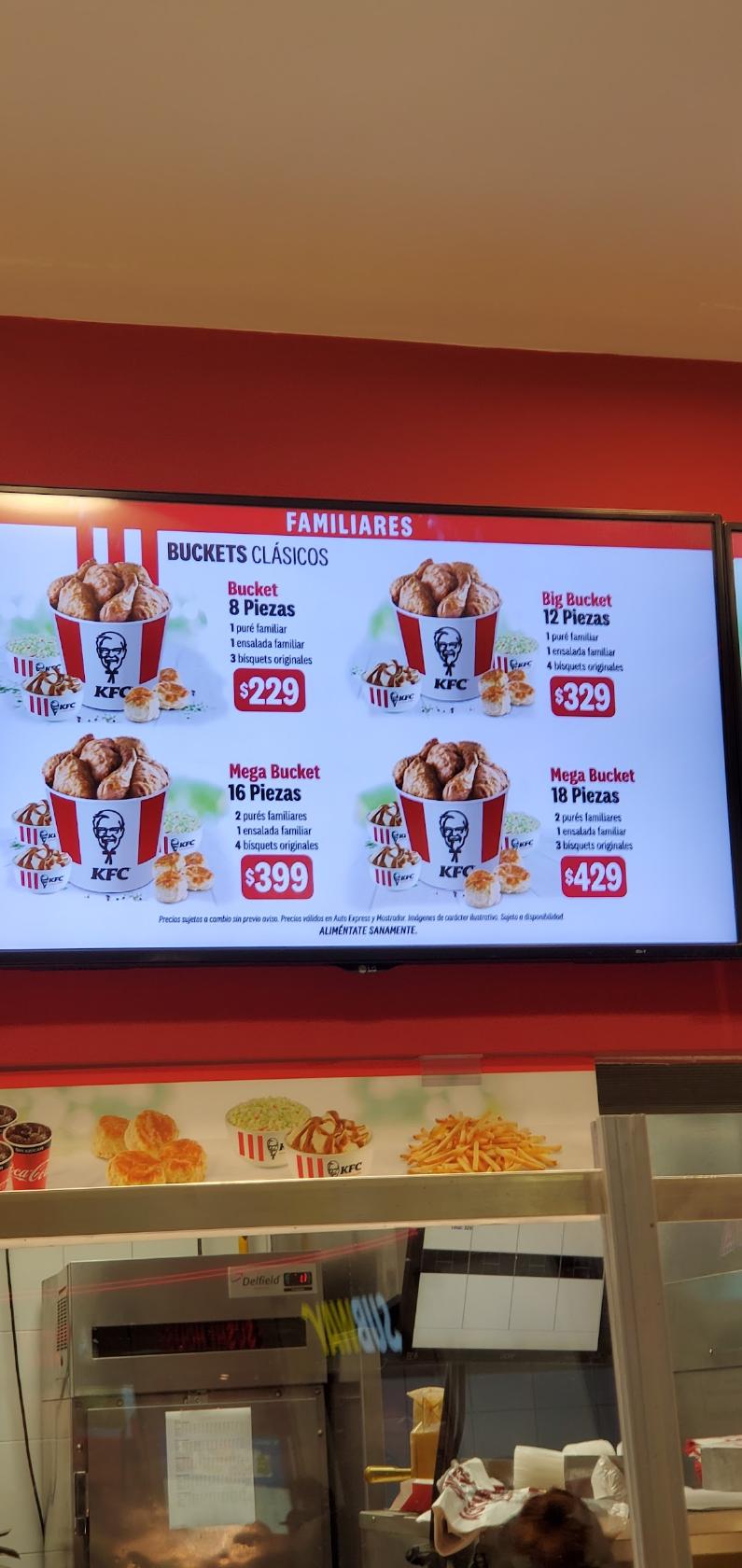 Menu at KFC restaurant, Tijuana, Tecate - Tijuana 2000