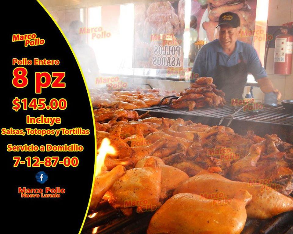 Menu at Marco Pollo steakhouse, Nuevo Laredo