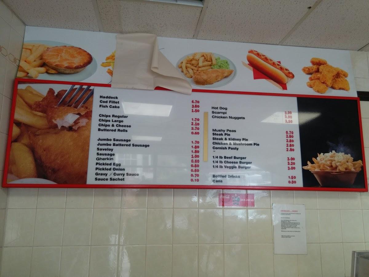 Menu at Seastar Fish And Chips fast food, Bournemouth