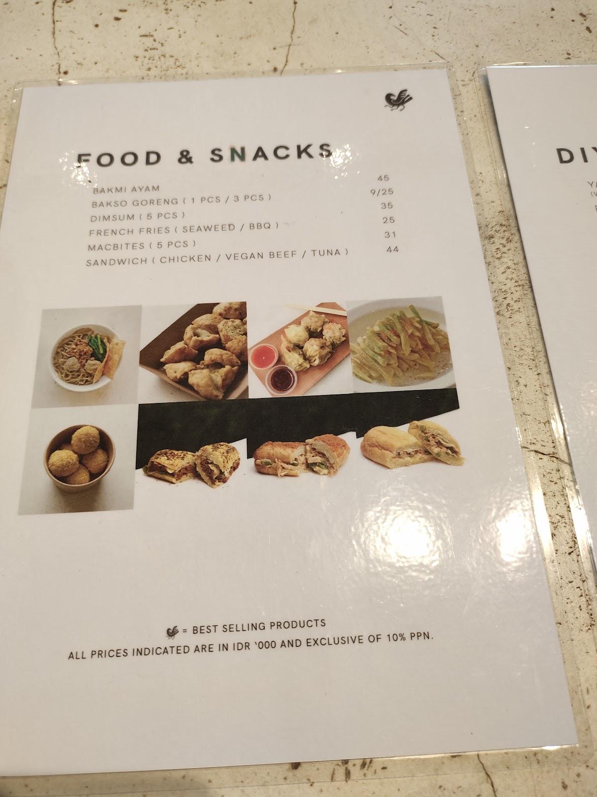 Menu at KISAKU Laksana cafe, South Jakarta, Jl. Laksana I No.24