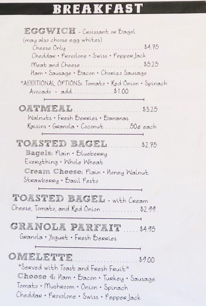 Menu at Blue Ridge Coffee pub & bar, Casper, Wyoming Blvd SW