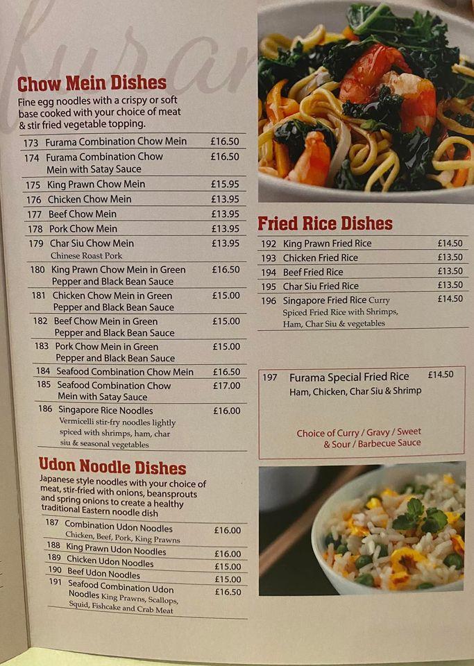 Menu at Furama Cantonese Restaurant, Antrim