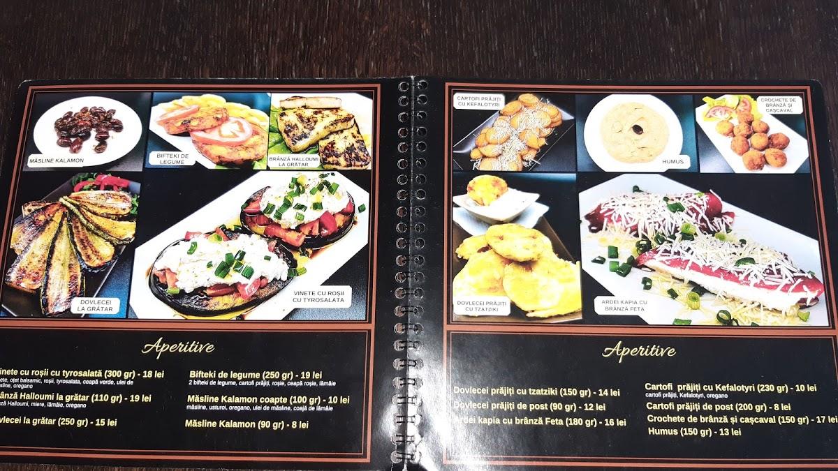 Menu at Naxos Greek Taverna, Cernavodă