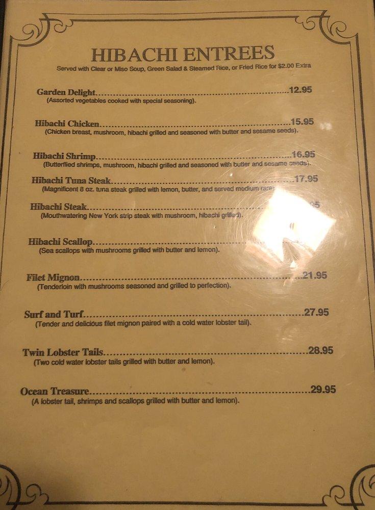 Menu at Sakura Japanese Restaurant & Sushi Bar, Fort Wayne