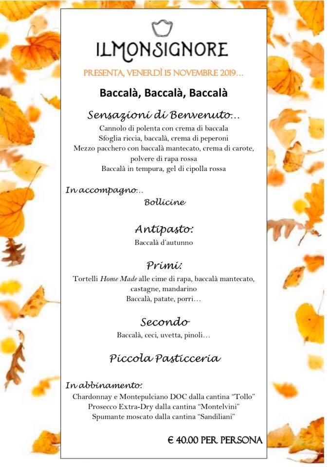 Menu at Tenuta Santa Cristina, Venafro