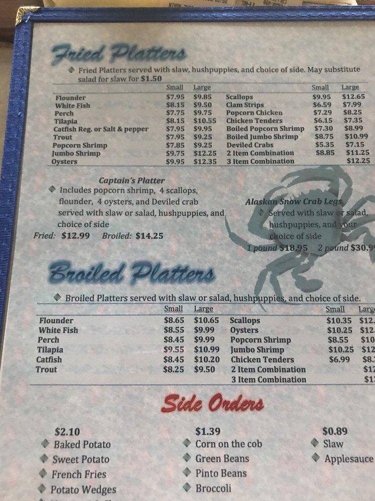 Menu at The Pacific Bay Steak & Seafood Restaurant, Collinsville