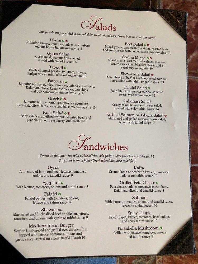 Menu at Canal Bistro restaurant, Indianapolis