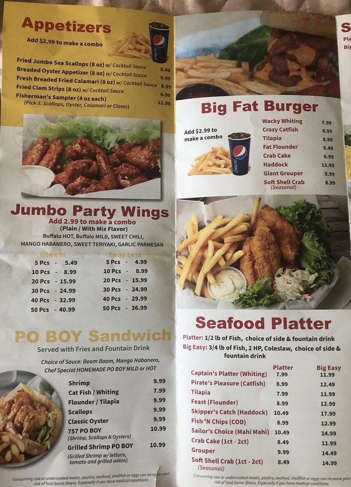 Menu at Seafood Kitchen Halal restaurant, Virginia Beach, 329 Kellam Rd