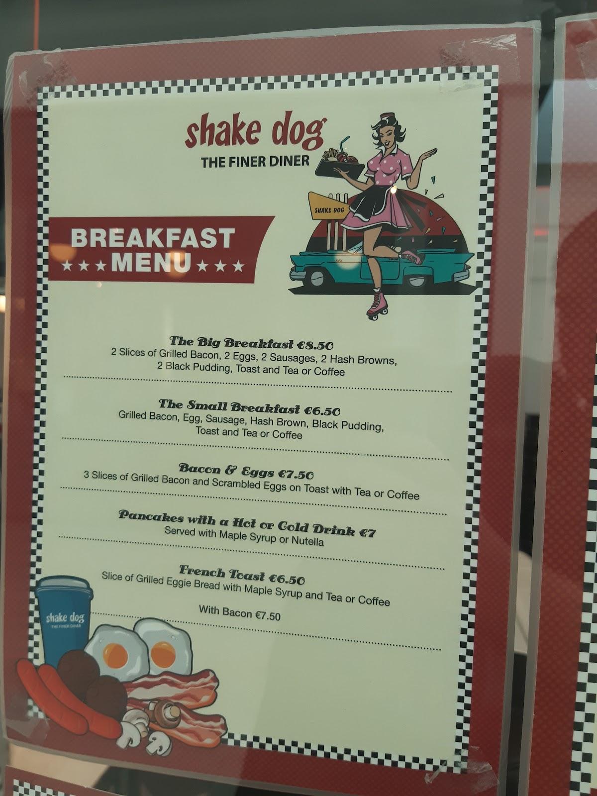 Carta del restaurante Shake Dog The Finer Diner, Dublin
