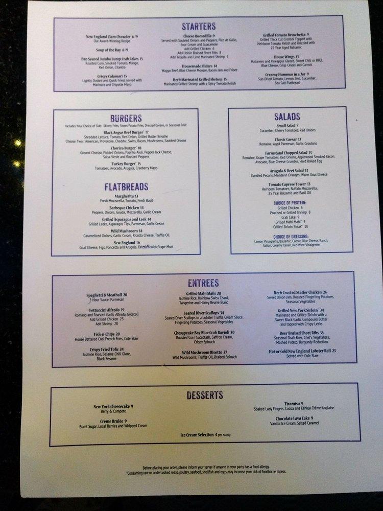 Menu at Atrium Lounge pub & bar, Waltham