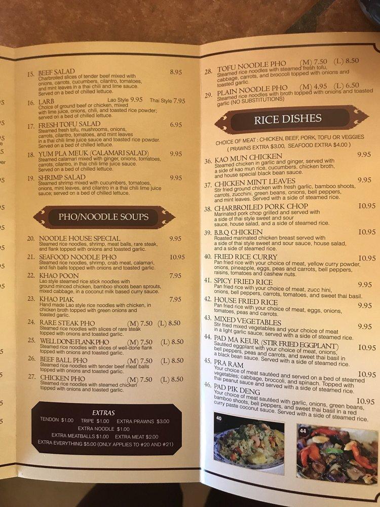 Menu at Pho Noodle House restaurant, Oroville