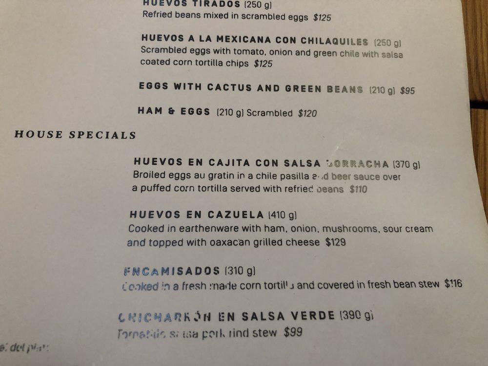 Menu at Fonda Mayora restaurant, Ciudad López Mateos, Campeche 322