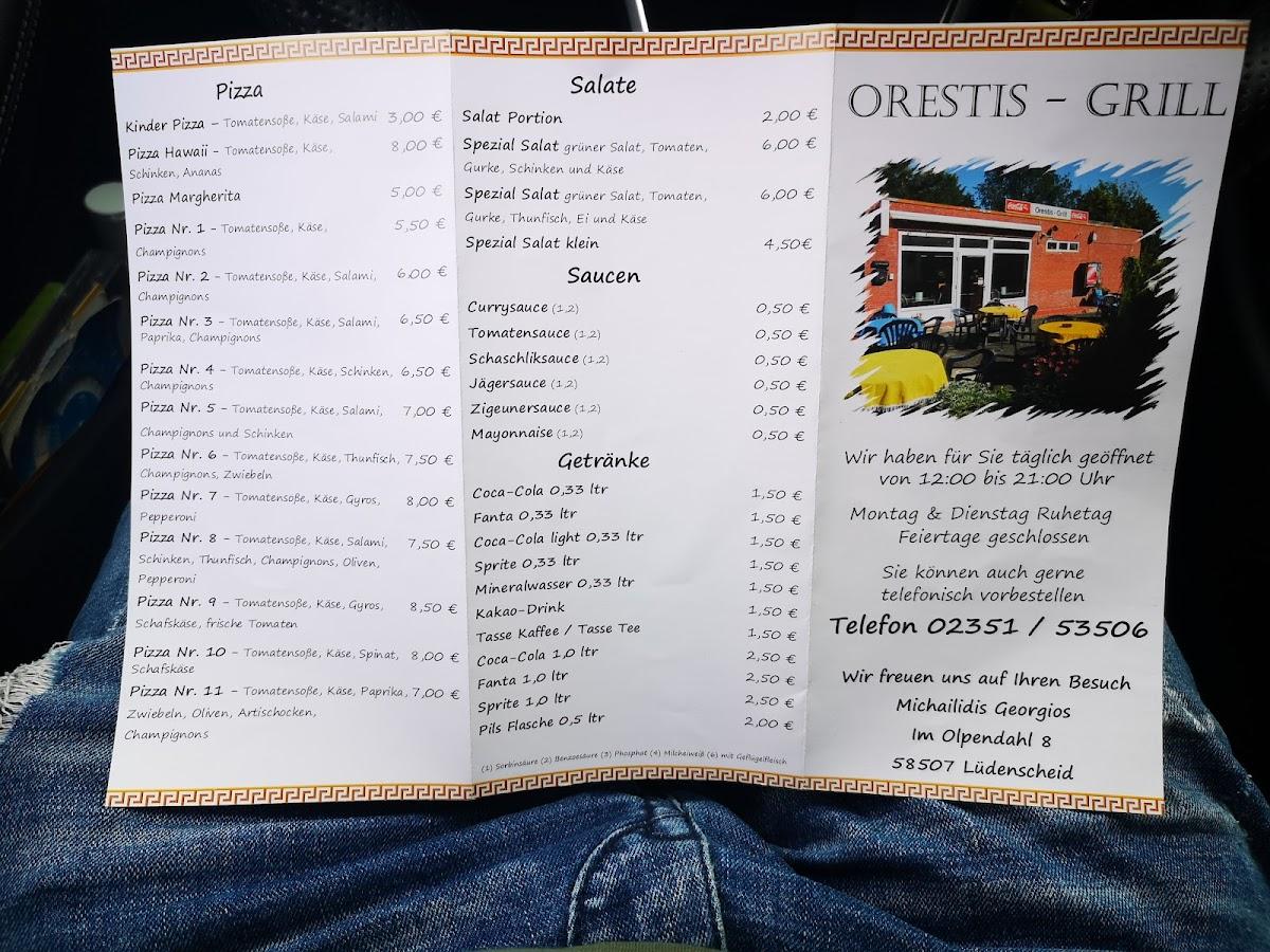 Speisekarte von Orestis-Grill pub & Bar, Lüdenscheid