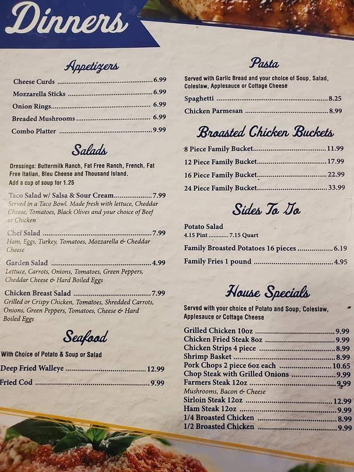 Menu at Two Rivers Family Restaurant, Two Rivers