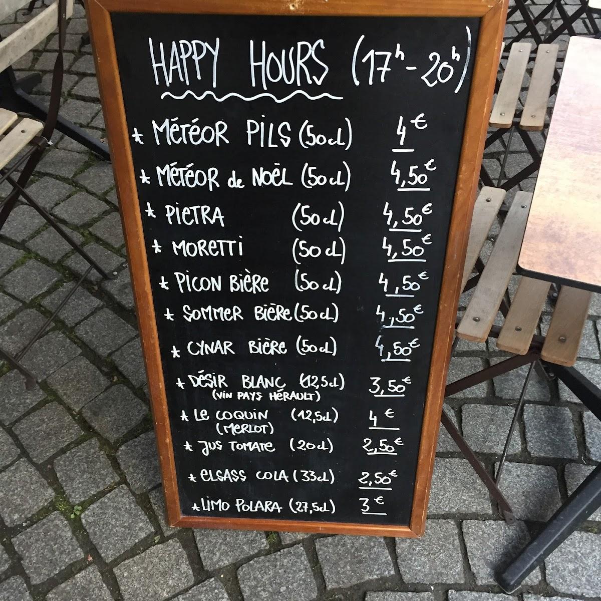 Menu au Le Barbuto, Strasbourg