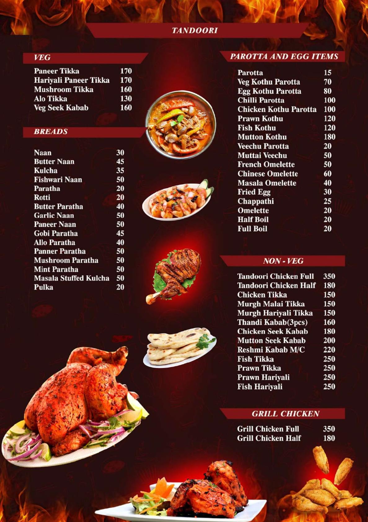 Menu at Harish hot and spicy Restaurant, Pillayarkuppam