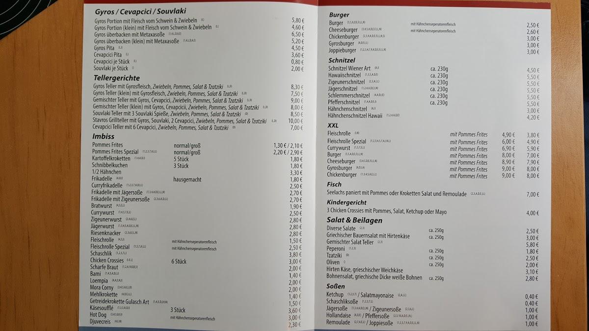 Speisekarte von Stavros Imbiss fast Food, Nettetal, Lambertimarkt 18