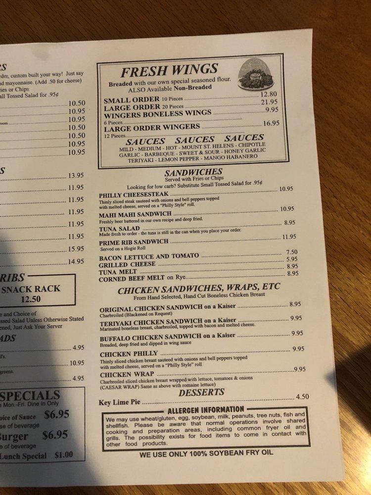 Menu at Uncle Al's pub & bar, Davie, 8200 Griffin Rd
