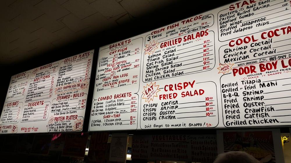 Menu at Flying Fish restaurant, Memphis