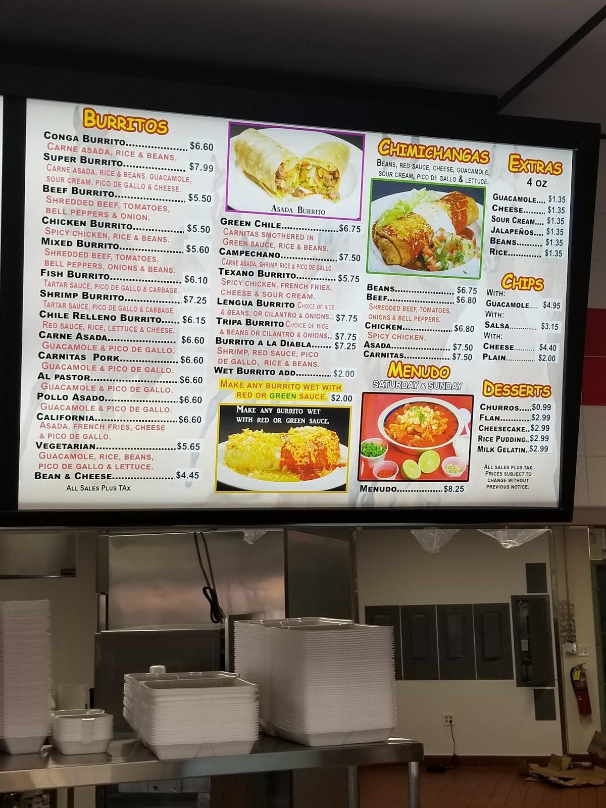Menu at Los Alazanes Mexican Food restaurant, Barstow