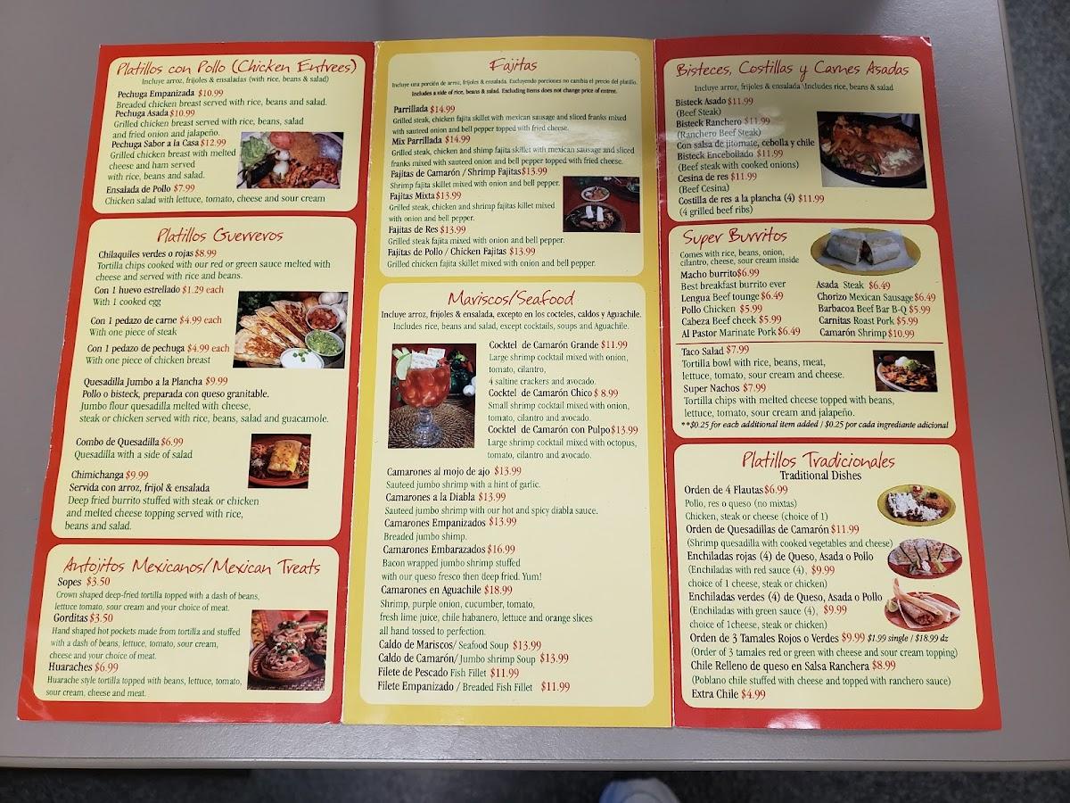 Menu at Mega Mercado Restaurant, Lakeland