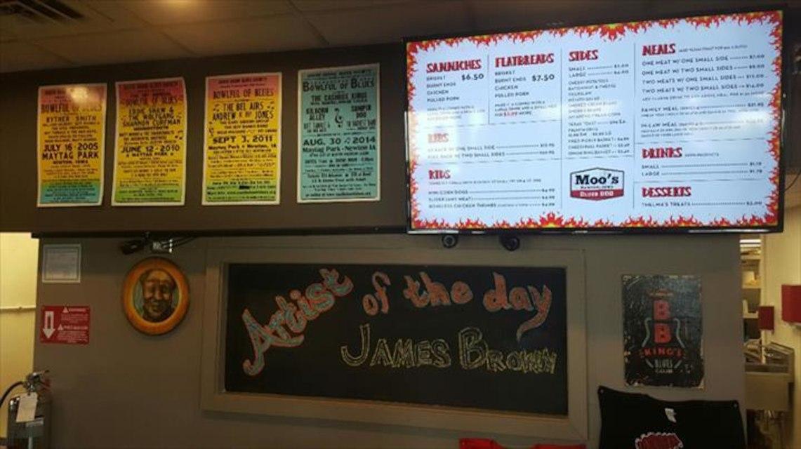 Menu at Moo's BBQ, Newton, W 18th St S