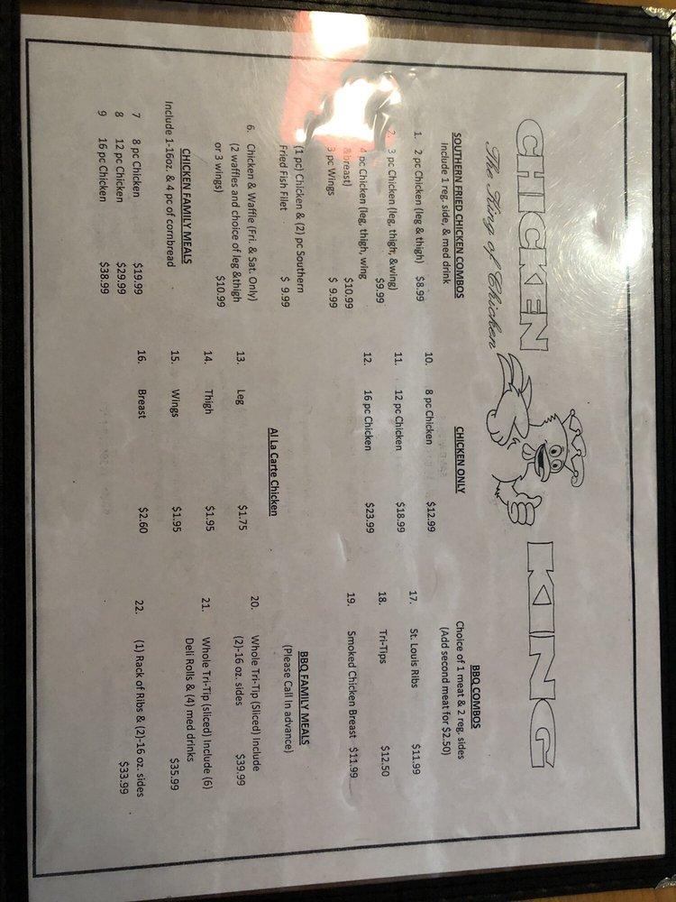 Menu at Chicken King BBQ, Fresno