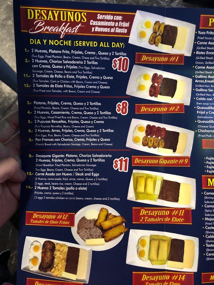Carta del restaurante Sabrositas Pupusas & Beer, Los Angeles