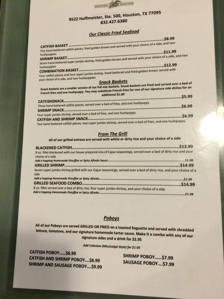 Menu at The Station Seafood Company restaurant, Houston