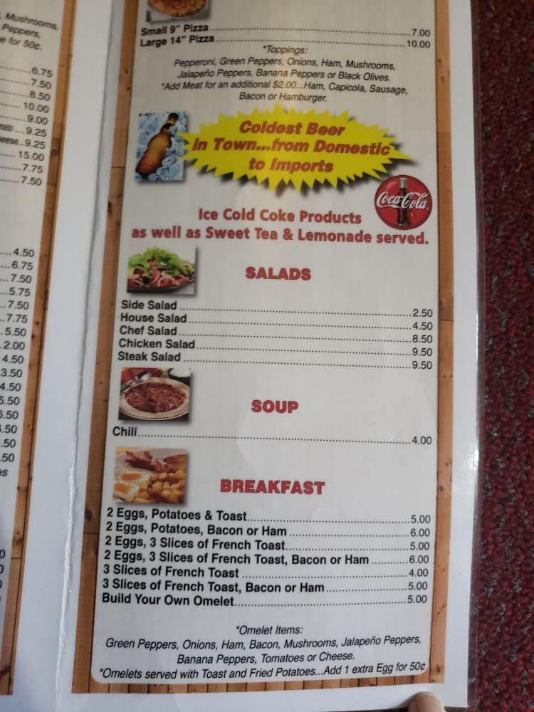 Menu at Uncle Mike's Bar & Grill, Parkersburg